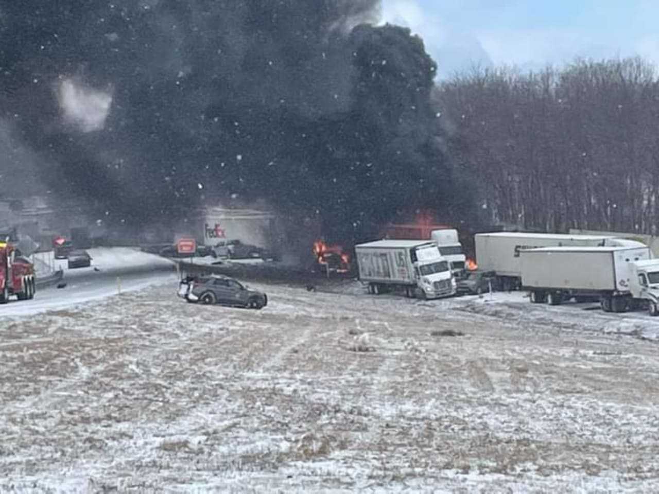Three People Killed, Multiple Injuries Reported In Fiery 50+ Vehicle ... Three People Killed, Multiple Injuries Reported In Fiery 50+ Vehicle ...