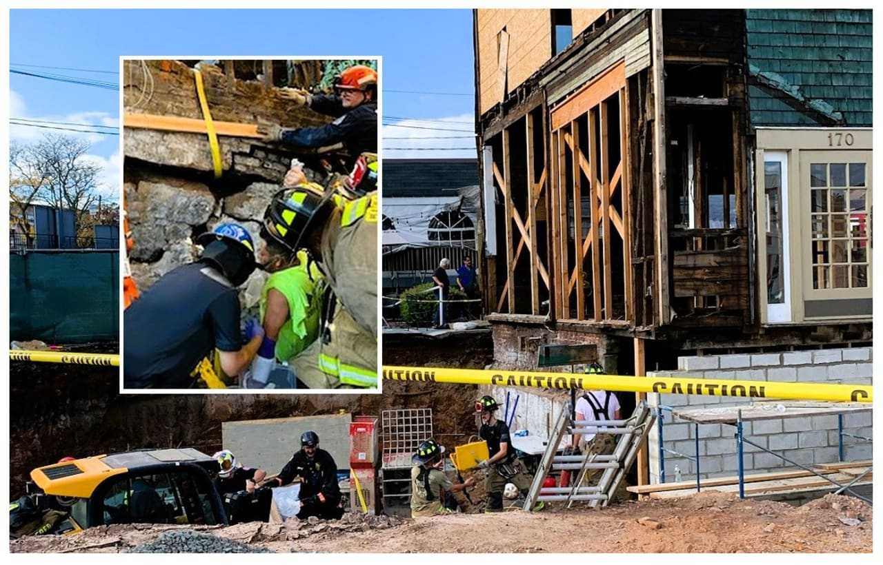Heroes: Trapped Victim Rescued, Rushed To Humc After Collapse At East ... Heroes: Trapped Victim Rescued, Rushed To Humc After Collapse At East ...