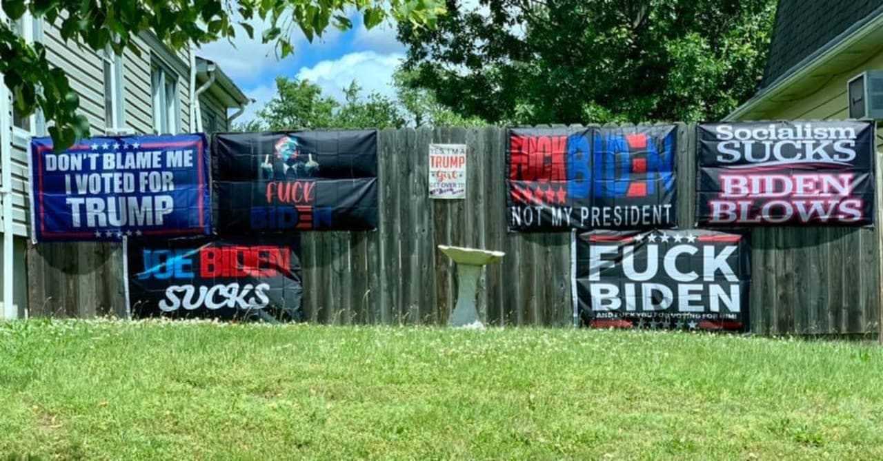 Profanity Laced Anti-Biden Flags Cause Controversy In NJ Town | Union ...