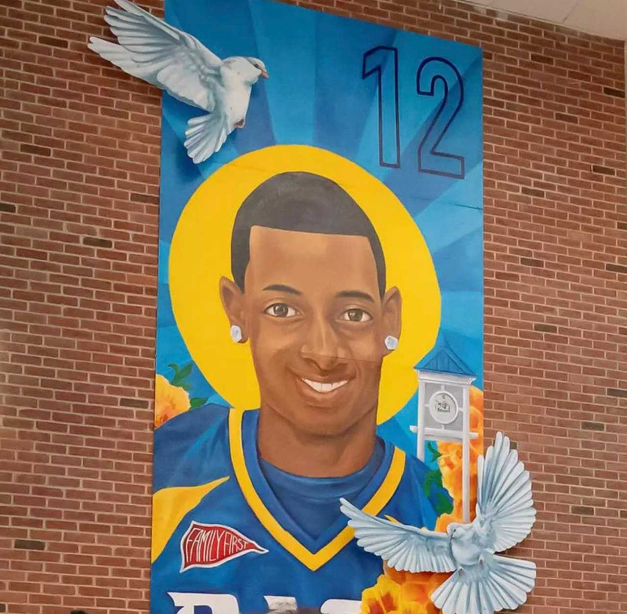 New Mural Honors Slain Pace University Football Player | Monroe Daily Voice New Mural Honors Slain Pace University Football Player | Monroe Daily Voice