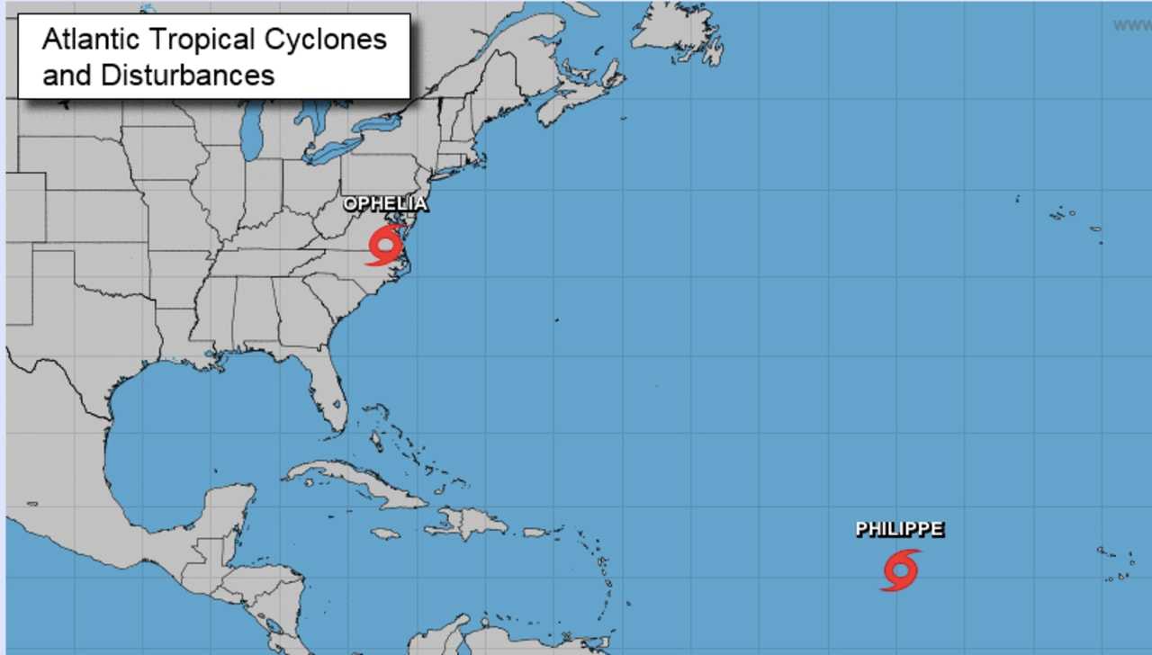 New Tropical Storm Forms In Active Atlantic: Here's Where Philippe's ... New Tropical Storm Forms In Active Atlantic: Here's Where Philippe's ...