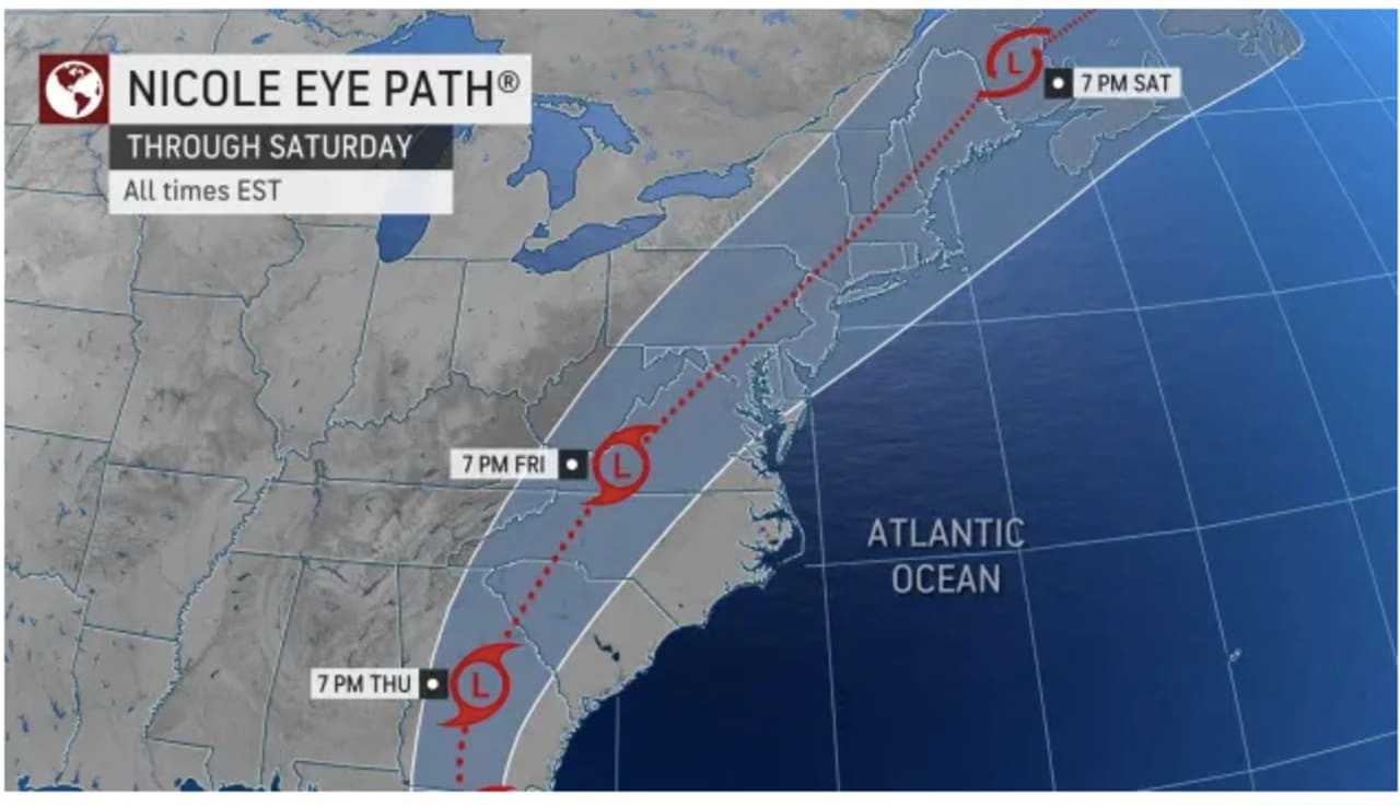Nicole Expected To Become Hurricane, Bring Drenching Rain, Gusty Winds ... Nicole Expected To Become Hurricane, Bring Drenching Rain, Gusty Winds ...