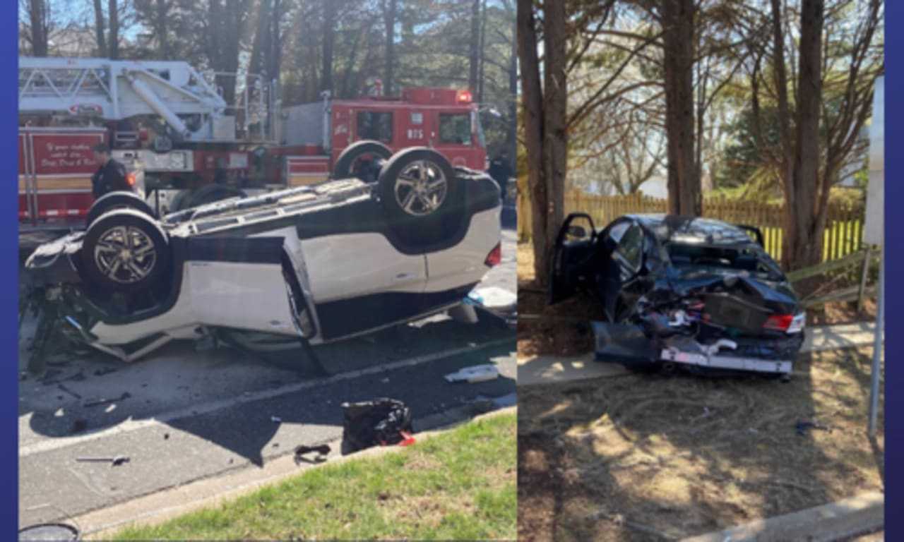 One Person Trapped After Vehicle Overturns In Olney Crash (Developing ...