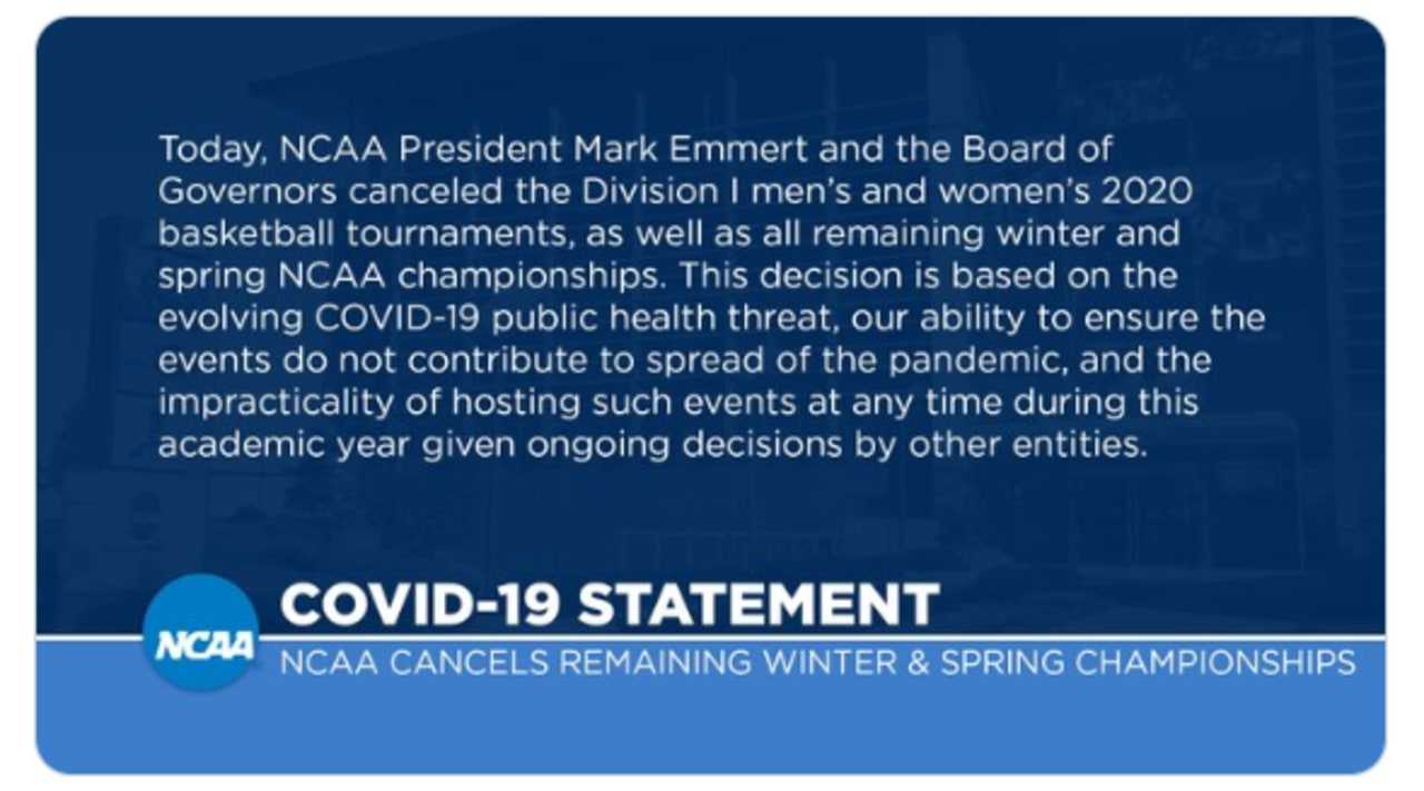 Covid-19 Update: NCAA Tournament Cancelled | Hackensack Daily Voice