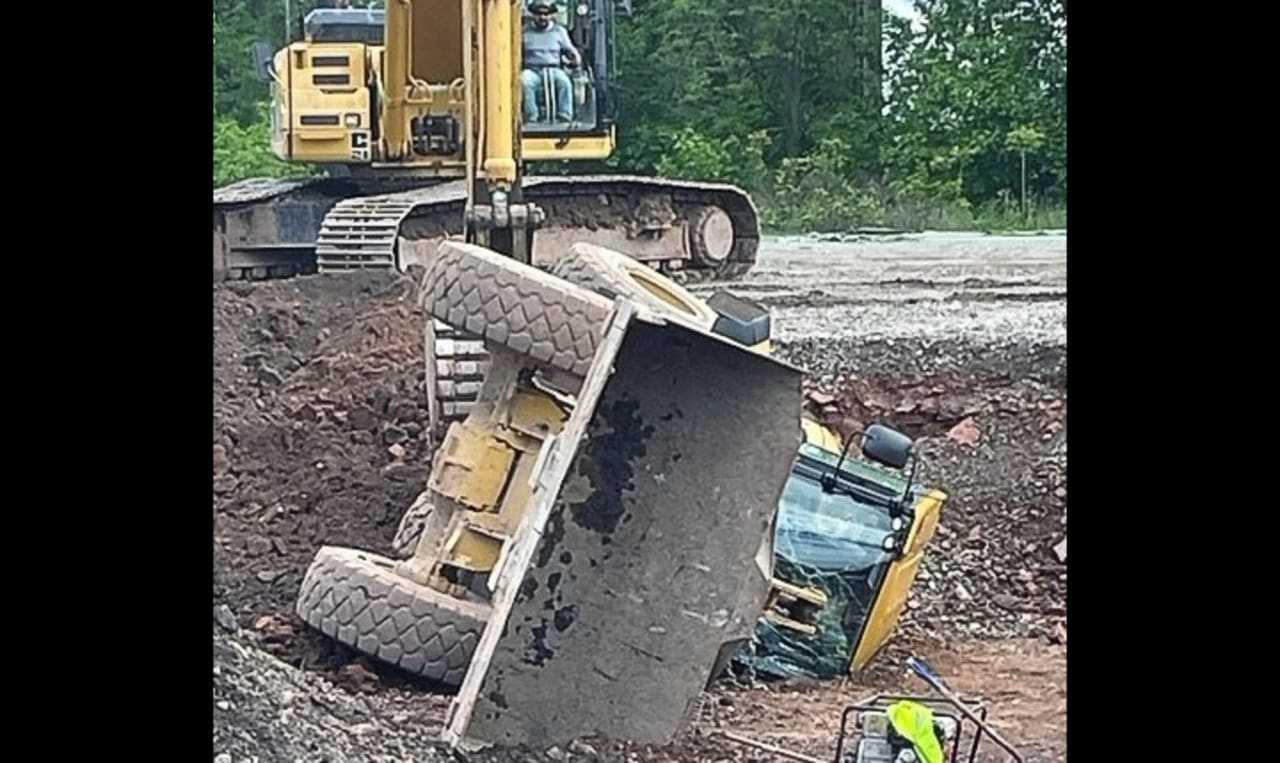 Front Loader Tips, Lands On Driver In Bogota | Garfield-Lodi Daily Voice