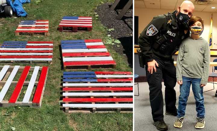 Mahwah Boy, 8, Donates $2,500 From Painted Flag Pallets To Little Ferry ...
