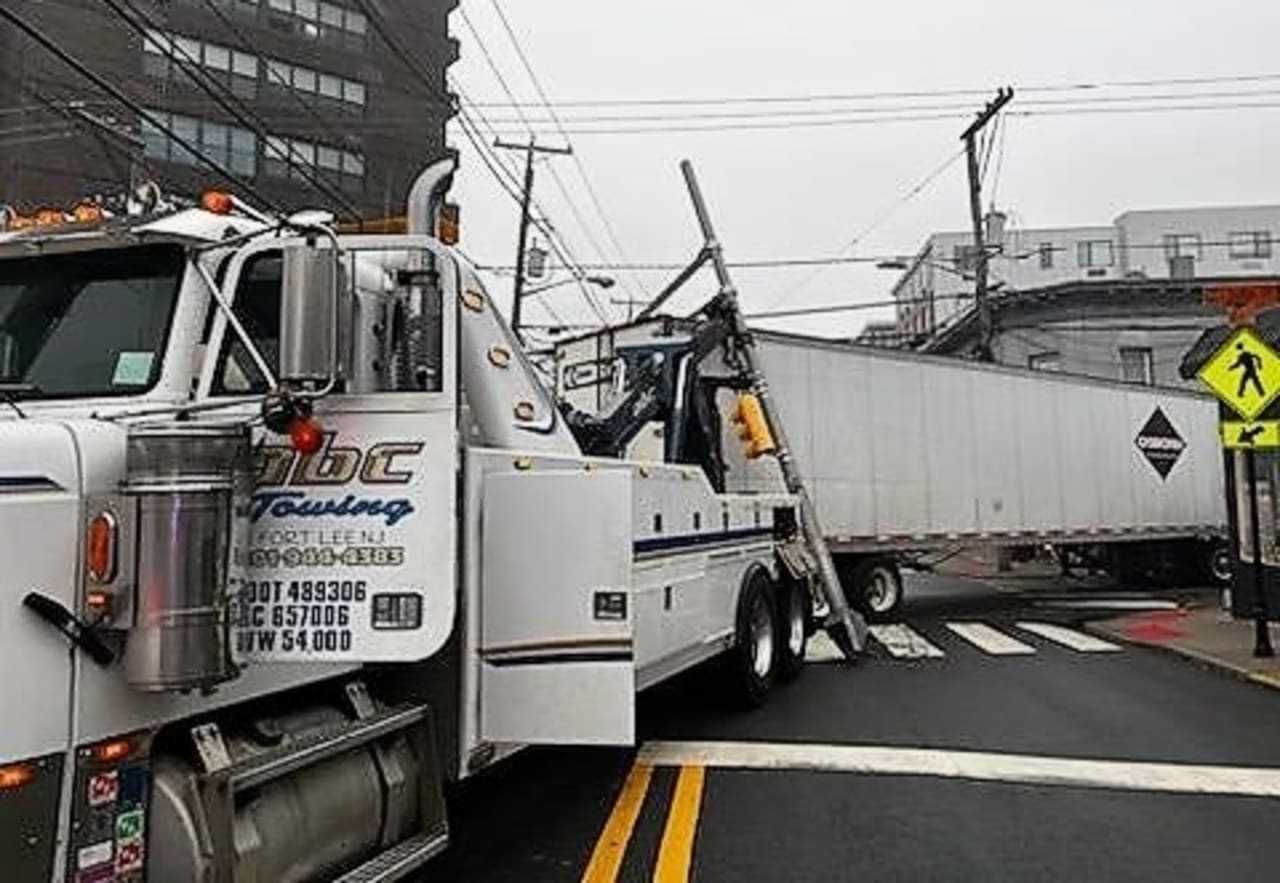 Tractor-Trailer Topples Street Light At Busy Fort Lee Intersection ...
