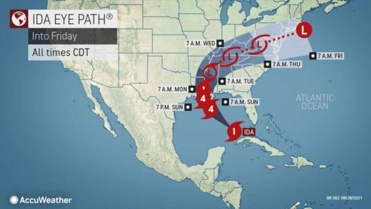 Hurricane Ida Barrels Toward Gulf Heres How Much Rainfall Storm Could