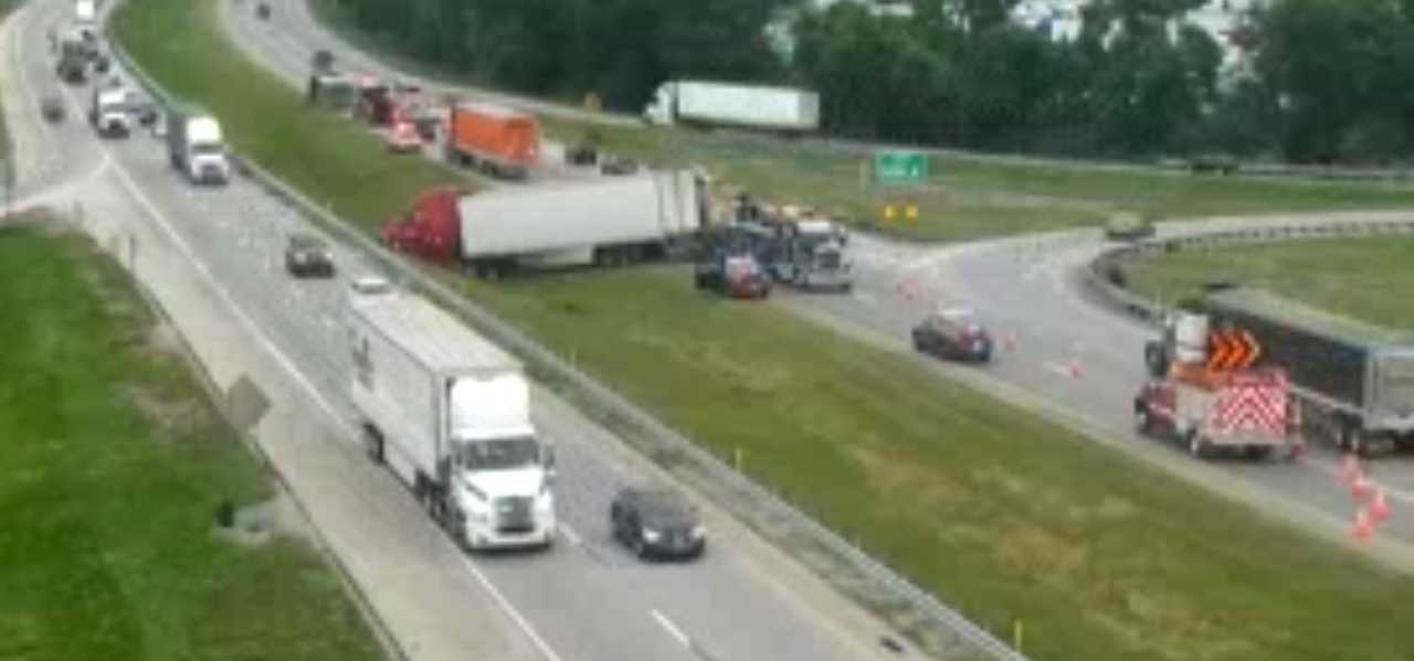 Multi Tractor Trailer Crash Causes Lane Restriction On I 81 Penndot