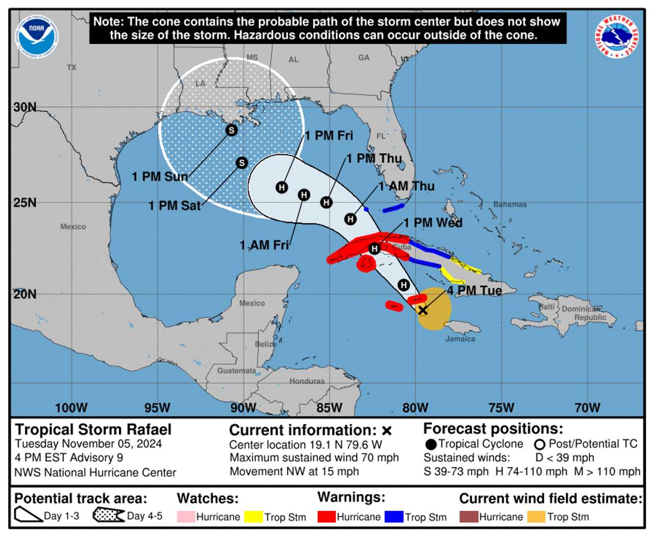 Tropical Storm Rafael Nears Hurricane Status As It Heads North Toward ...