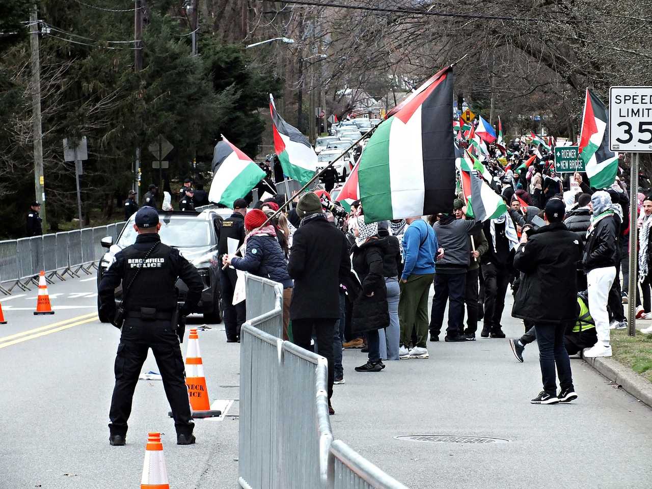 Protester Spits At Driver During Demonstration At Teaneck Synagogue ...