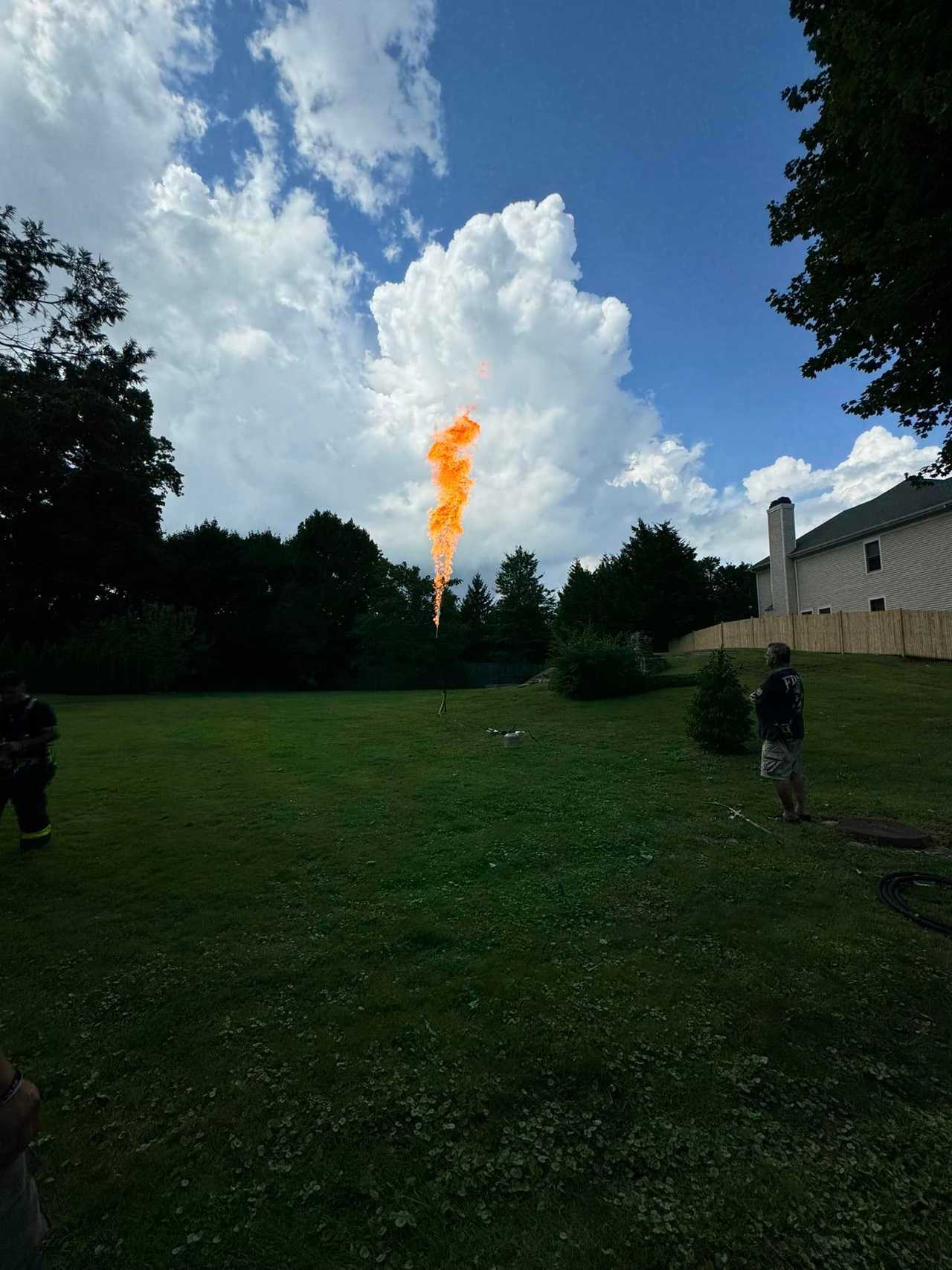 Firefighters Burn Off Leaking Propane Tank In Rye Brook | Rye Daily Voice