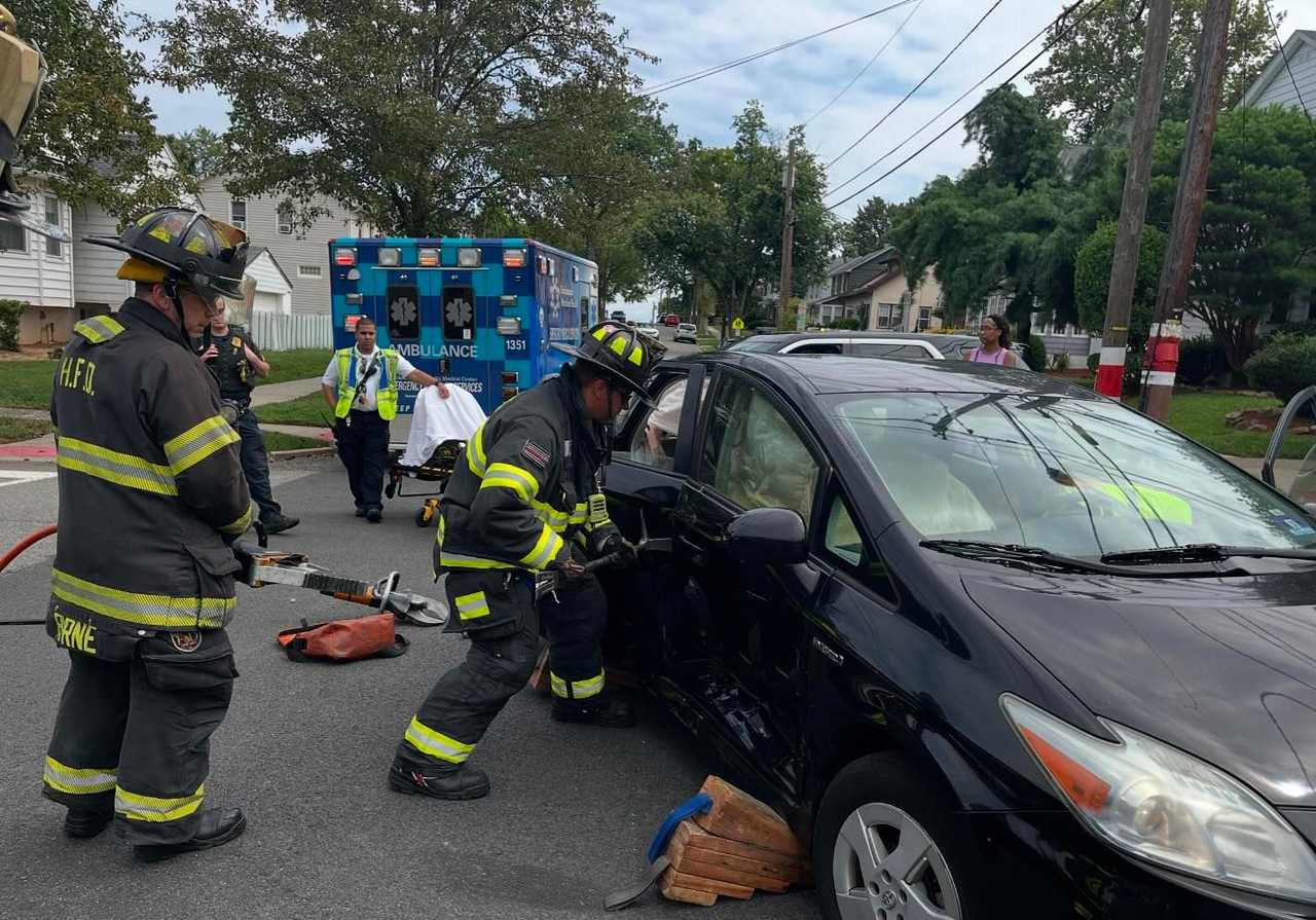 Firefighters Free Victim From Car In Hackensack Crash (Photos ...