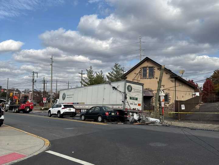 Wires Left Draping Over Tractor Trailer, Cars In East Rutherford Crash ...