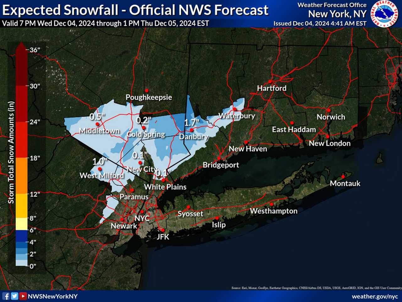 Brand-New Snowfall Projections: These Areas Will See Most Accumulation ...