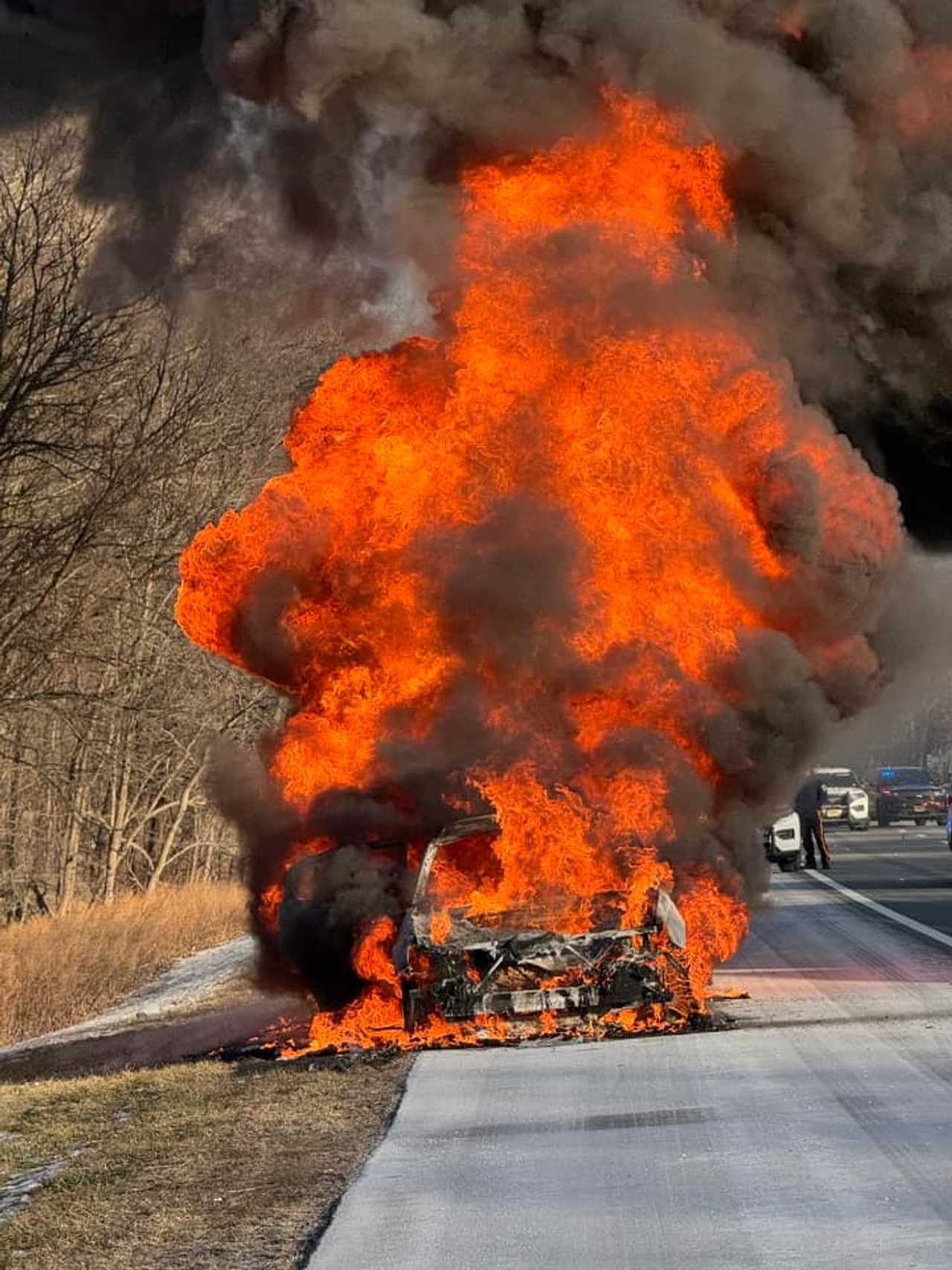 Car Engulfed In Flames On Route 80: Byram Township FD | Morristown ...
