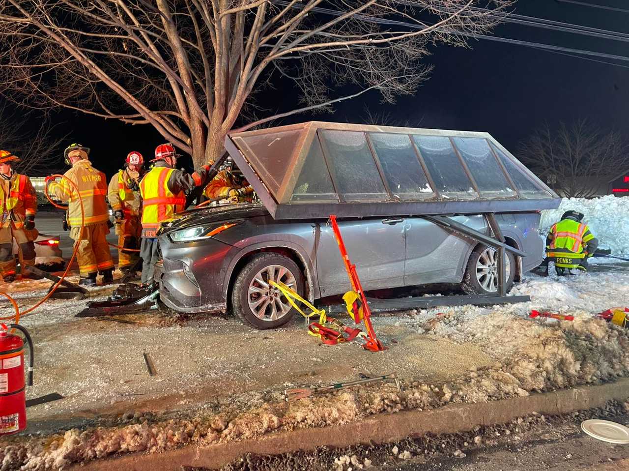 Car Crashes Into Bus Shelter Near Target On Lincoln Highway East ...