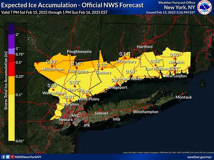 New Storm Snowfall Map: Here Are Latest Projections For Fairfield ...