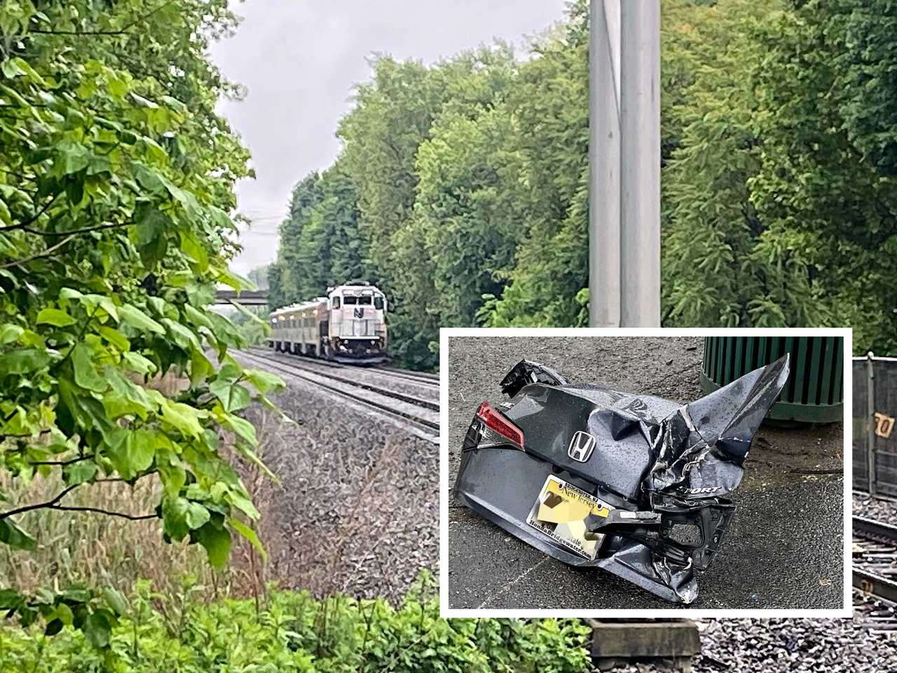 Car Flees After Being Smashed By NJ Transit Train (Photos) | North ...
