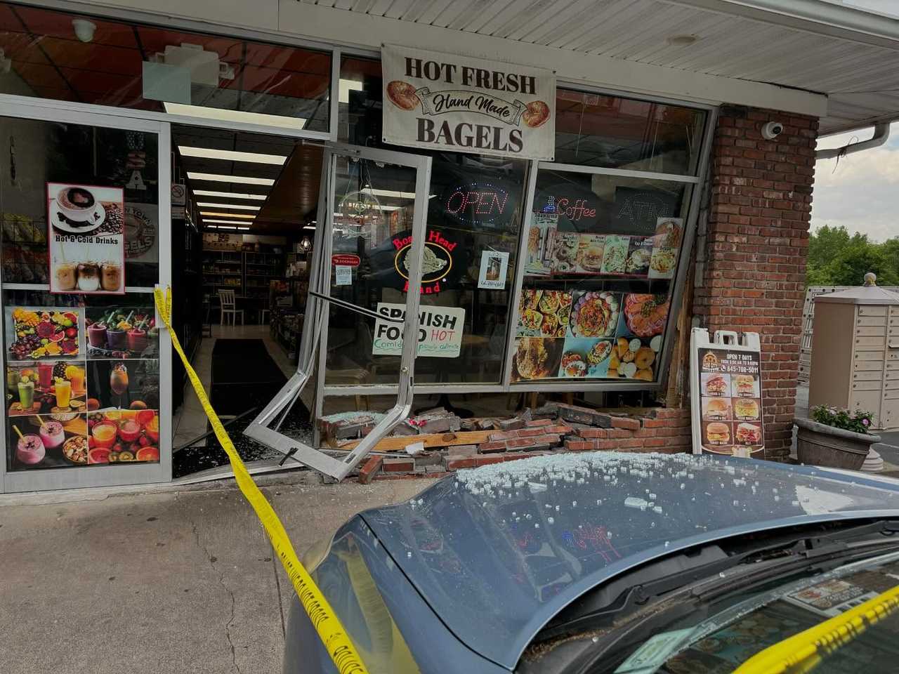 Car Crashes Into Bagel Shop After Driver Hits Gas While Parking In New ...