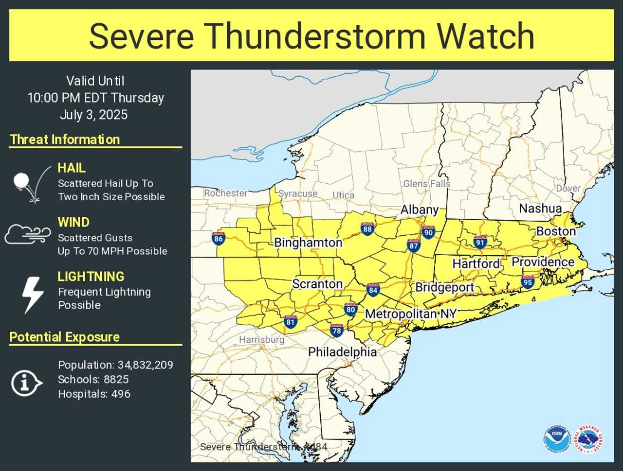 Severe Thunderstorm Watch Issued For These NJ Counties | Netcong-Byram ...