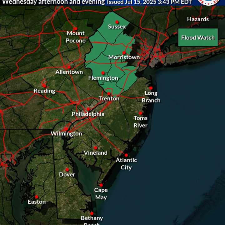 Flood Watch, Heat Advisory Issued For NJ As State Recovers From Deadly ...