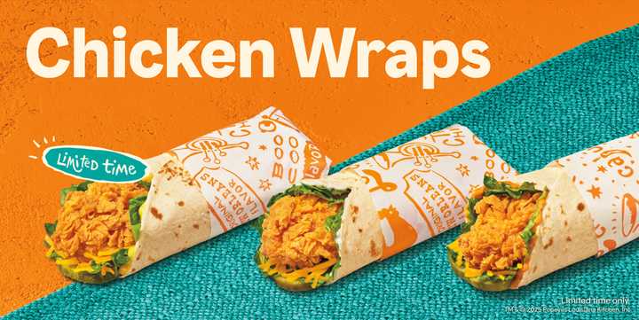 Popeyes Unveils New Snack Wraps As Fast-Food Chicken Wars Heat Up | New ...