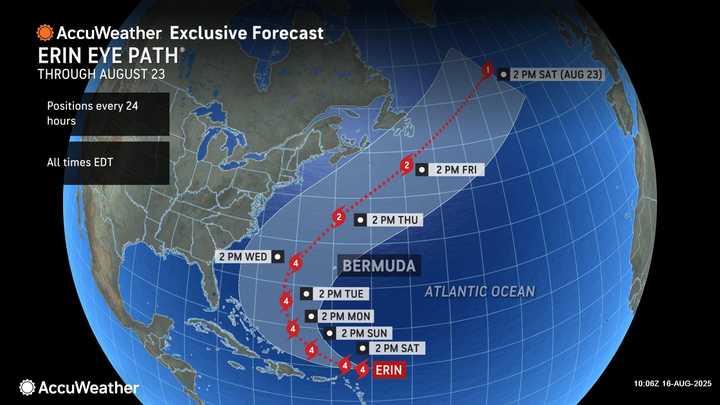 Erin Quickly Strengthens To Category 4 Hurricane Status With 130 MPH ...