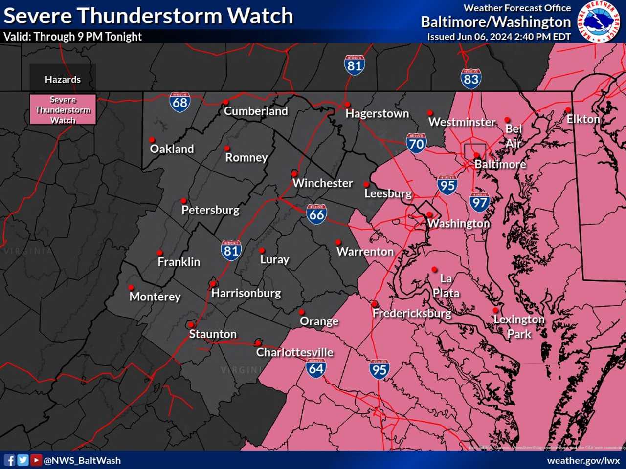 New Round Of Severe Thunderstorms Expected To Hit Maryland | Manchester ...