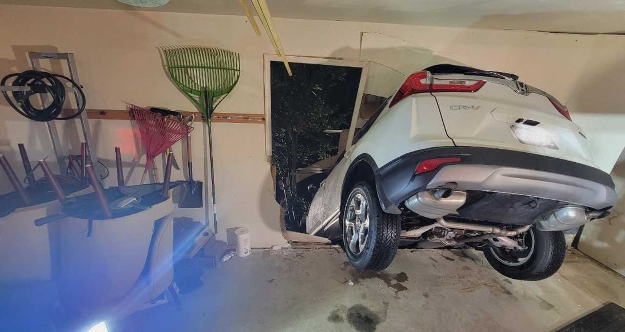 Driver Uninjured After Crashing Through Garage In Montgomery County ...