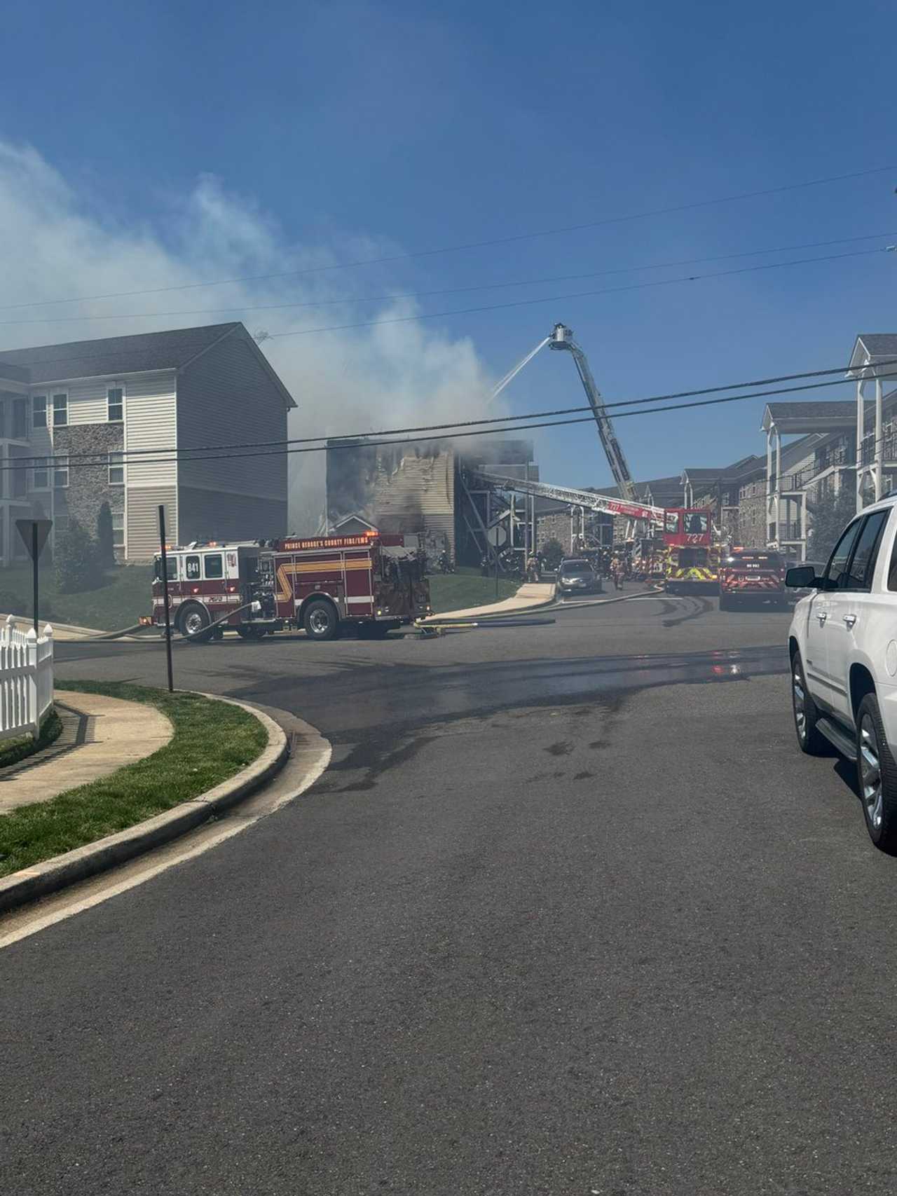 Watch: Flames Rip Through Maryland Apartment Building; One Rescued ...