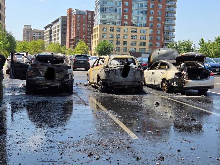 Watch: Fireball Rips Through Parking Lot After Car Explosion In DMV ...