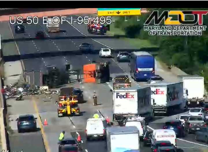 Truck Crash Shuts Down US 50, I-95 Ramp In Prince George’s County: ‘Extended Closure’ | Bowie ...
