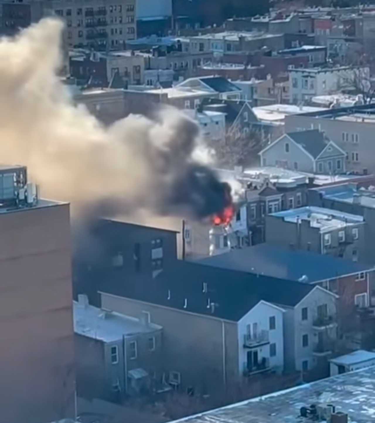Multi-Alarm Fire Erupts At Guttenberg Home, Smoke Fills Sky (Video ...