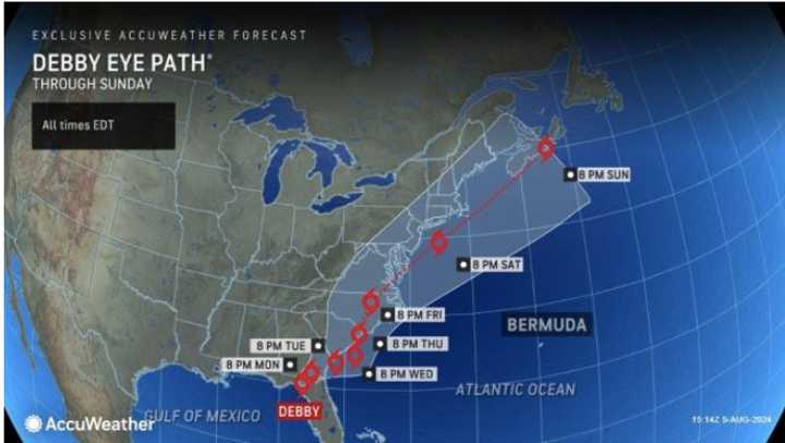 New Update - Debby’s Most Intense Rainfall Still Ahead: Here's When ...