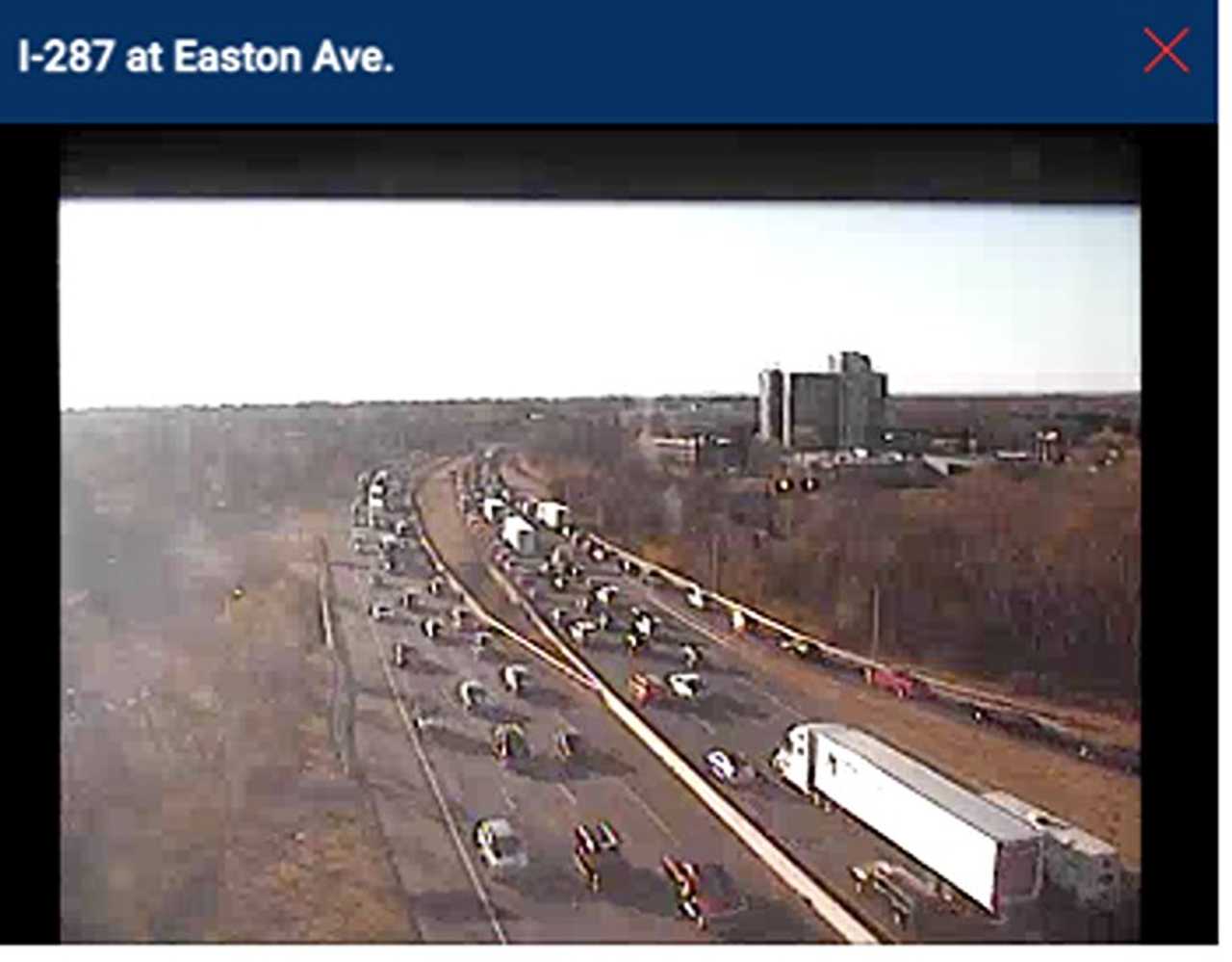 Overturned Dump Truck Shuts Route 287 Exit Ramp In Piscataway ...