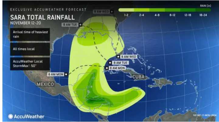 Tropical Storm Sara Expected To Swing North Toward US Coast: Here's ...