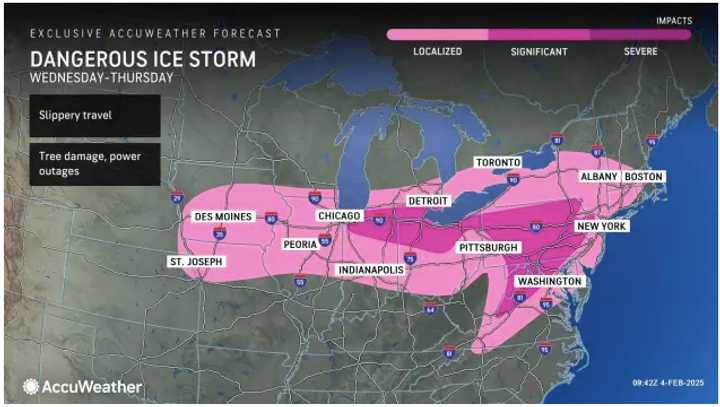 New Snowfall Map: 'First Ice Storm In Years' Will Cause Dangerous ...