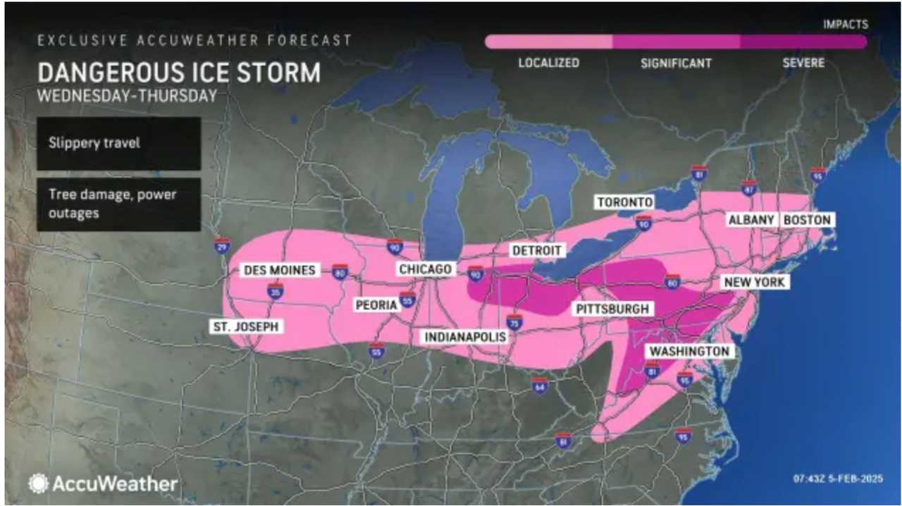 Rare Ice Storm Will Be First Of Trio Of Winter Systems To Hit Northeast ...
