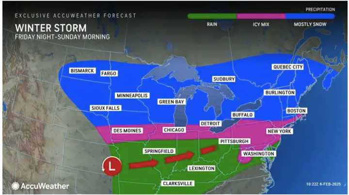 First Snowfall Projections Released For Weekend Storm Taking Aim At ...