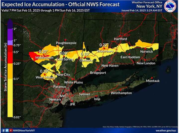 Snowfall Map: Here Are New Projections For Fairfield County As Winter ...