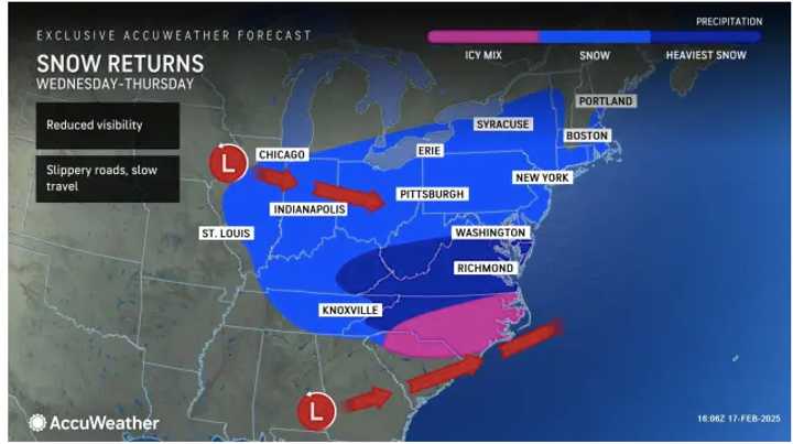 New Midweek Storm Update: Here Are Latest Snowfall Projections As ...