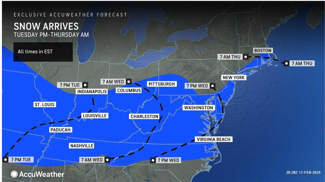 Here's Timing, Latest Snowfall Predictions For Major New Winter Storm ...