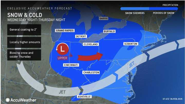 These Locations Will See Heaviest Snowfall From Latest Winter Storm ...
