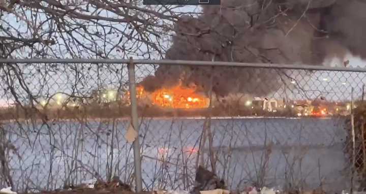 Video Shows Massive Junkyard Fire Burning In Camden | Camden Daily Voice