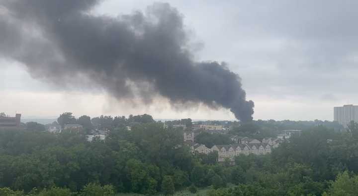 Massive Fire Breaks Out At Fort Lee Auto Shop, Firefighter Injured ...