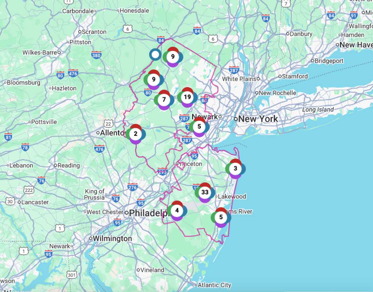 10,000 Without Power Due To Storm: See Rainfall Totals In NJ So Far ...