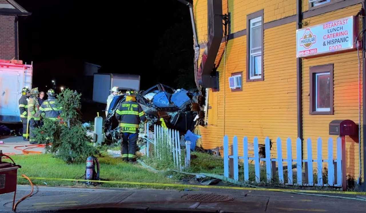 SUV Goes Airborne Into Top Floor Of NY Building, Killing Driver ...