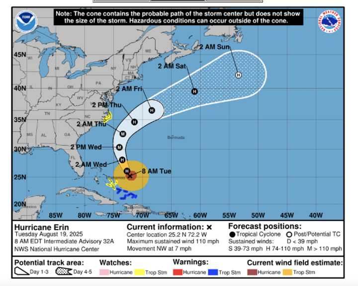 Here Comes Erin: East Coast On Alert As Massive Hurricane Rapidly Grows Larger | East Haven ...