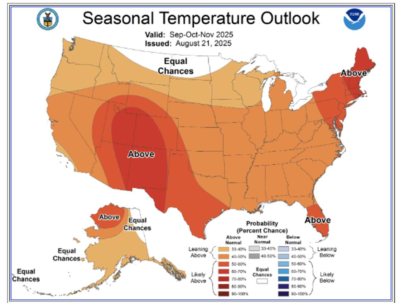 Fall Weather Won't Be Ordinary: NOAA Releases 3-Month Forecast | Mahopac Daily Voice